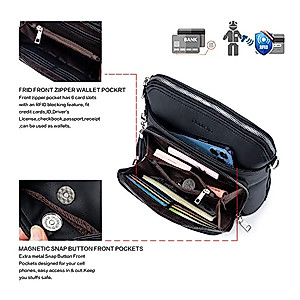 Roulens Crossbody Bag for Women,Lightweight Medium Crossbody Purse Soft Leather Women's Shoulder Handbags with Tassel