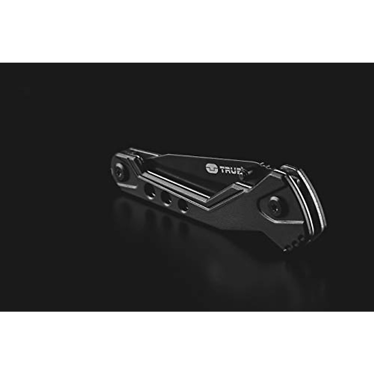 TRUE TRUEBLADE Lightweight Everyday Pocket Knife | Super Sharp Black Oxidized Stainless Steel Partially Serrated Pocket Knife