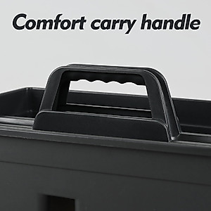 Haodehen 6 Packs Plastic Cleaning Supplies Storage Caddy with Handle, 3-Compartment Portable Shower Basket Tote