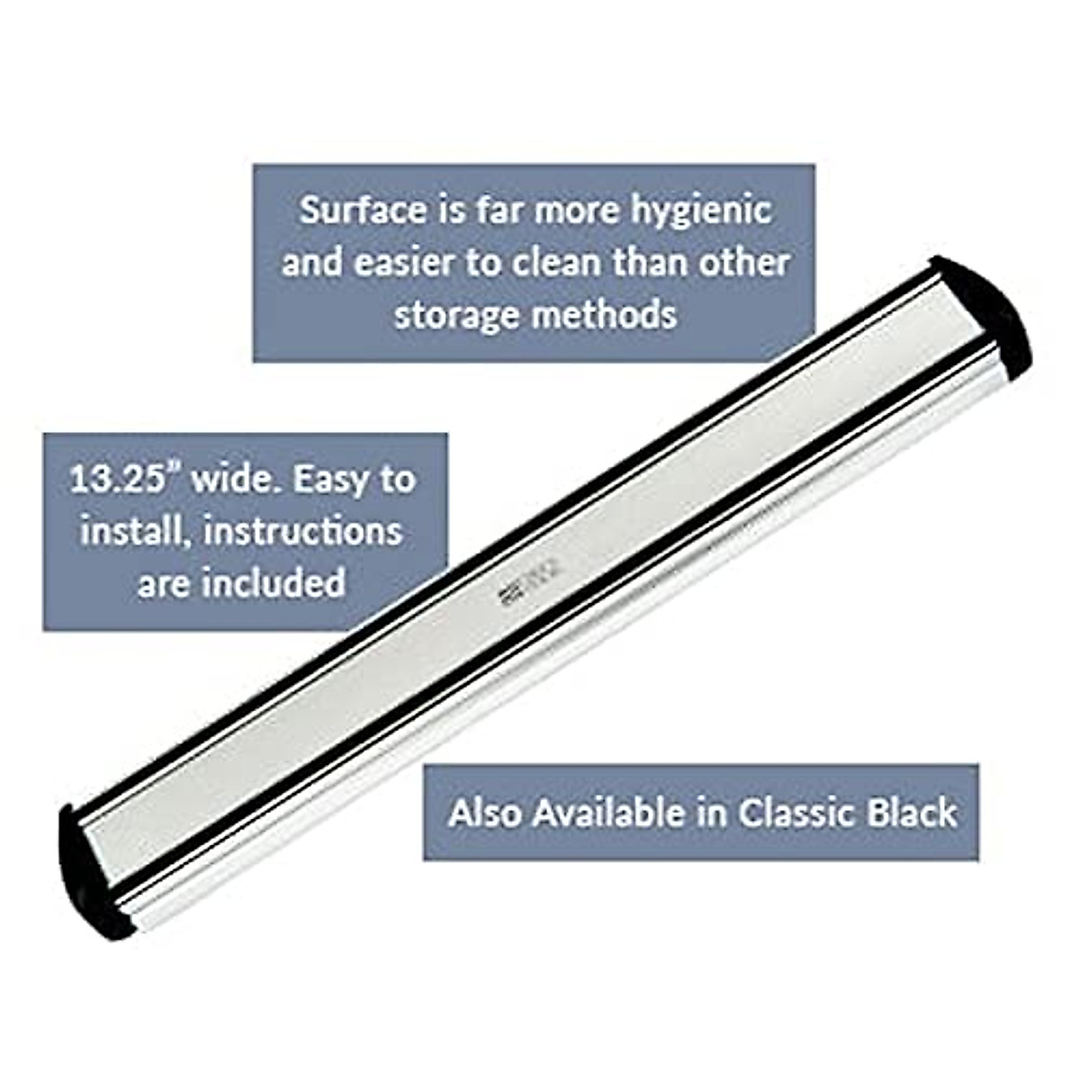 CHEF'S VISION Cosmos Knife Set Bundle With BEHOLD Wall-Mounted Magnetic Holder Silver