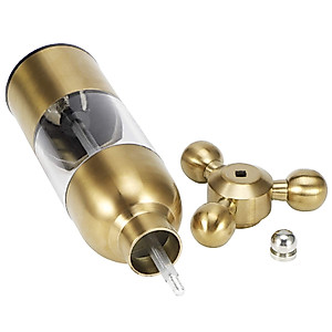 Pepper Salt Grinder Manual Spice Mill Grinder, Stainless Steel Salt And Pepper Grinder Seasoning Grinding Tool, Refillable Salt Pepper Grinder Set Kitchen Seasoning Kit Elegant Salt Pepper(Gold)