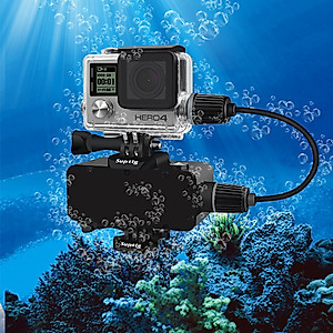 Suptig Housing Rechargeable waterproof housing for GoPro Hero 4 Hero 3+ Hero 3 Outside Action Camera for Underwater charge Use - Water Resistant up to 131ft (40m)