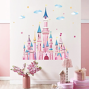wondever Castle Wall Stickers Fairy Tale Peel and Stick Wall Art Decals for Girls Bedroom Living Room Baby Nursery