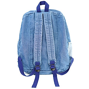 YunZh Denim Backpack Casual Style Lightweight Jeans Backpacks Classic Retro Travel Daypack Bookbags