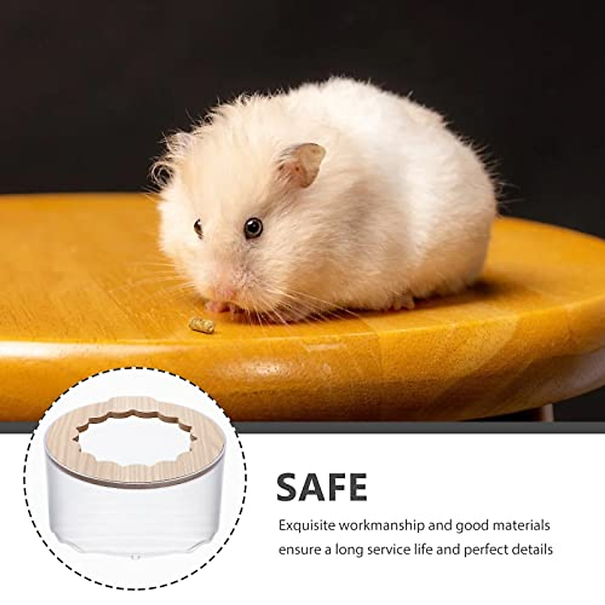 LUOZZY Hamster Bathroom Hamster Sand Bath House Rat Toilet Hamster Hideout Hamster Bath Box (A)