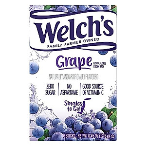 Welch's Singles to GO! Drink Mix Variety Pack - Cherry Pomegrante, Strawberry Peach, Passion Fruit and Grape
