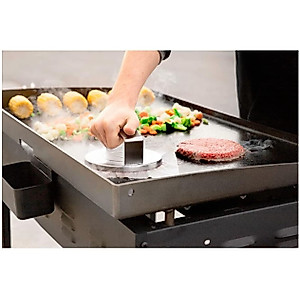 Blackstone Products 8066393 Stainless Steel Press & Sear Burger Kit44; Black & Silver - 3 Piece