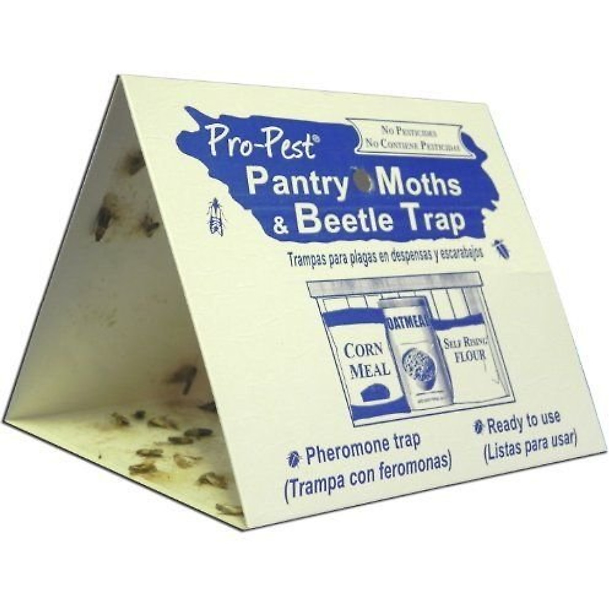 Pro-Pest Pantry Moth Traps - 8 Ready to Use Pre-baited Traps (4 Packs of 2 Traps)