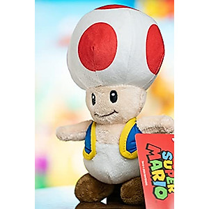 Nintendo Official Super Mario Toad Plush, 8"