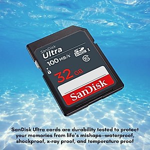 SanDisk 32GB Ultra SDHC UHS-I Memory Card (10-Pack) Bundle with High Speed USB Card Reader (11 Items)