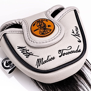 Pins & Aces President Lincoln Premium Golf Club Headcover - Quality Leather, Hand-Made Funny Head Cover - Style and Customize Your Golf Bag - Tour Inspired, Abe Lincoln Golf Design (Mallet)