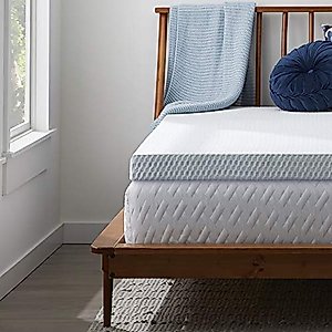 Lucid 2 Inch Mattress Topper Cover Twin – Cover For Mattress Topper - Mattress Topper Cover with Zipper – Twin Mattress Cover - Cover Only, White