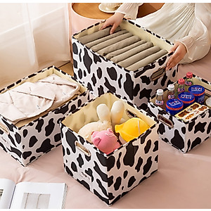 Nopuper Toy Box Storage Organizer 2 Packs, Foldable Shelf Storage Bins, Sturdy PP Interlayer,Hard Bottom and Sides 11"*11"*11"