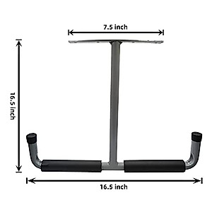 Fpz-bd 16.5 Inch Garage Ceiling Storage Racks,Heavy Duty Overhead Garage Storage Rack For Bike,Pipe,Ladder,Wood(2Pack,Gray,Included Plastic Anchors And Fixing Screws)