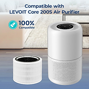 Fil-fresh Core 200S Replacement Filter Compatible with LEVOIT Core 200S Air Purifier, H13 True HEPA Filters and Activated Carbon, Replace Core 200S-RF, Fit Levoit Core 200s Replacement Filter, 2-Pack
