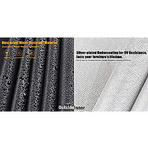 Aidetech Patio Fire Pit Cover Rectangular, 42Inch Firepit Cover Outdoor Waterproof Weatherproof Gas Firepit Table Cover (Rectangular: 42”L x 24”W x 24”H)