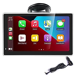 Polarlander 7 Inch Touchscreen Monitor for Wireless Apple Carplayer and Android Auto Built-in Two Speakers Car Stereo Multimedia Player with Bluetooth, Mirror Link, Dash or Windshield Mounted