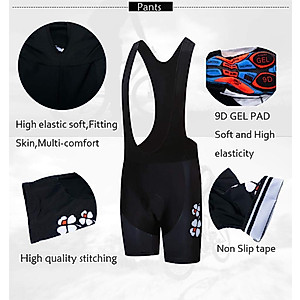 MOXILYN Men's Cycling Bib Shorts, Bike Tights Breathable Bicycle Pants UPF 50+,9D Padded Compression Excellent Performance