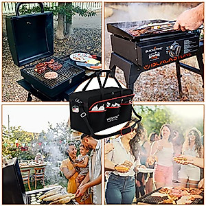 17 Inch Griddle Cover Carry Bag for Blackstone 17 Inch Grill Table Top Griddle with Hood Lid, Fits Blackstone 17" Grill Griddle with Grill Cover Carrying Bag 600D Heavy Duty Water-Resistant