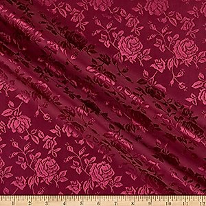 Satin Jacquard Burgundy (16 Yard Bolt)