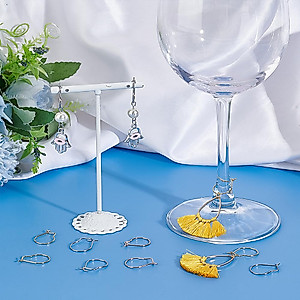 UNICRAFTALE About 60 Pieces 3 Colors Stainless Steel Earring Hooks Metal Ear Wire Mixed Color Wire Earring Hooks Jewelry Earring Findings for DIY Earring Jewelry Making 18x13x0.8mm