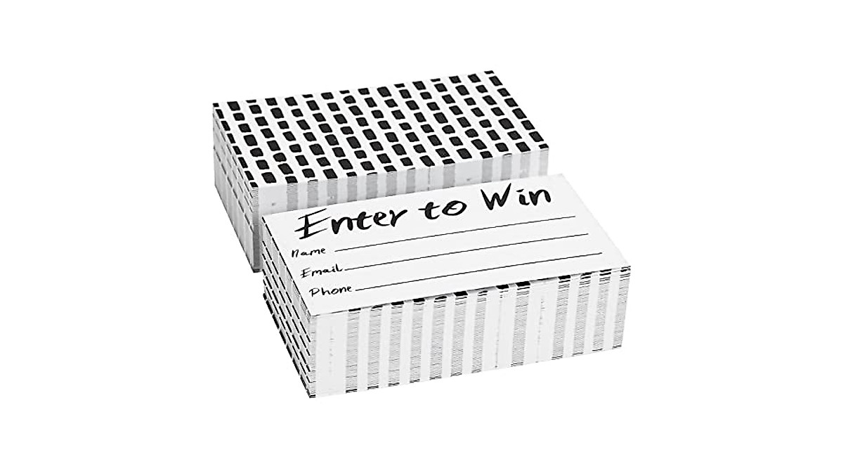 200-Pack Enter to Win Cards for Raffles & Contests