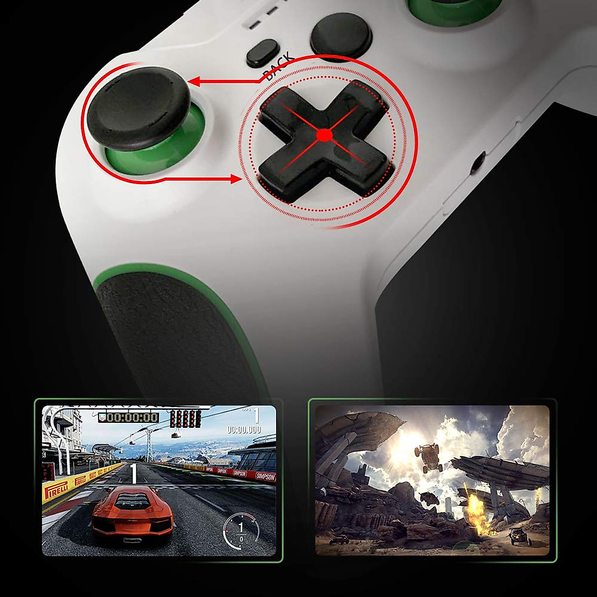 Yousang Wired Xbox One Controller with Vibration Feedback ＆ Upgraded Joystick Controller Replacement for Xbox One Game Controller for Xbox One Series and PC