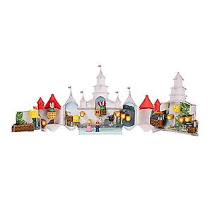 THE SUPER MARIO BROS. MOVIE – Mushroom Kingdom Castle Playset with Mini 1.25” Mario and Princess Peach Figures