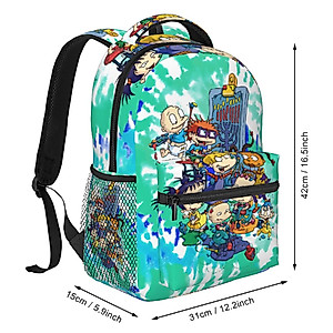 QIAOQIAOTA Anime Backpack 3D All-Over Tie-dye Print Bookbag for Boys Kids Large Capacity 16.5 inch Travel Bag Laptop Backpacks