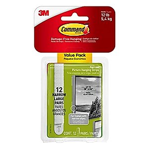 Command 17207-12ES Hanging Strips, 0, 12 Count