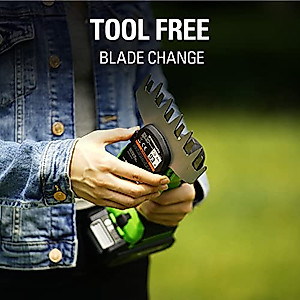 Greenworks 24V Cordless Shear Shrubber, 1.5Ah USB Battery and Charger Included