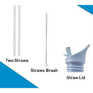 H2OBotté Kids Water Bottle for School - 12oz (Straw Lid), Reusable, leakproof Insulated Stainless Steel Reusable Water bottle for Girls, Boys (Aerotravel)