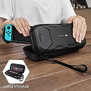 Mumba Carrying Case for Nintendo Switch OLED & Nintendo Switch, [Plus Version] Portable Protective Travel Carry handbag Pouch for Blade/Battle Case [Large Capacity] (Black)