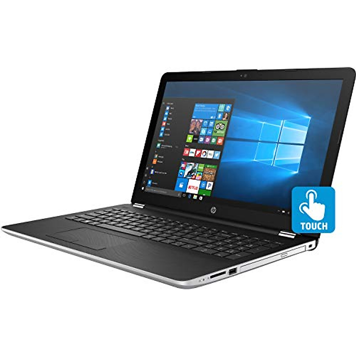 2018 HP 15.6" Touchscreen Laptop PC, Intel Core i5-7200U, 8GB DDR4, 2TB HDD, Intel HD Graphics 620, 802.11ac, Bluetooth, DVD RW, USB 3.1, HDMI, Webcam, Windows 10 Home, Silver
