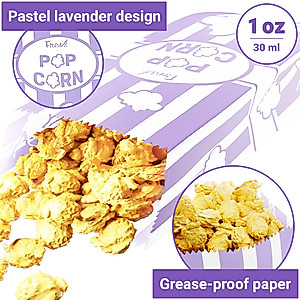 [100-pcs] 1 oz Lavender Popcorn Bags + [100-pcs] 1 oz Pink Paper Popcorn Bags - Customizable - Bundle