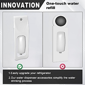 Water Dispenser Lever for Refrigerator Interior, One-Handed Fridge Water Dispenser Attachment Water Dispensing Lever with Gasket for Jenn Air Kitchen Aid Whirlpool Refrigerators