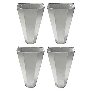 Little Giant RC2 Galvanized Steel Medium Poultry Restraining Flat Back Design Funnel Cone for Chicken, Birds, and Turkeys up to 10 Pounds, (4 Pack)