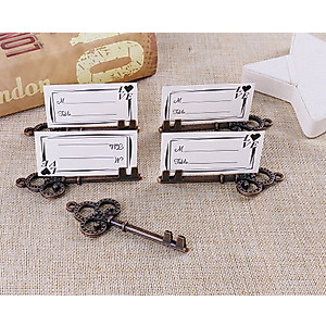 40pcs Antique Skeleton Key Shaped Wedding Favor Rustic Decoration Photo Holder Key to Your Heart