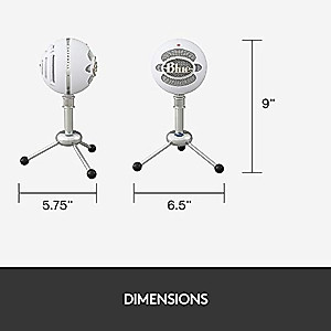 Logitech for Creators Blue Snowball iCE USB Microphone for Gaming, Streaming, Podcasting, Twitch, YouTube, Discord, Recording for PC and Mac, Plug & Play-Black