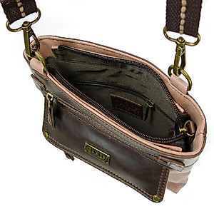 Chala Handbags Cleff Note 3-in-1 Gemini Crossbody Handbag Purse (Burgundy)