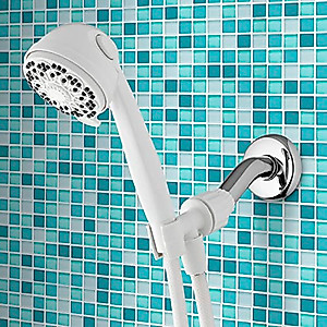 Waterpik High Pressure Hand Held Shower Head With Hose, Power Spray 5-Mode, White FPC-551E