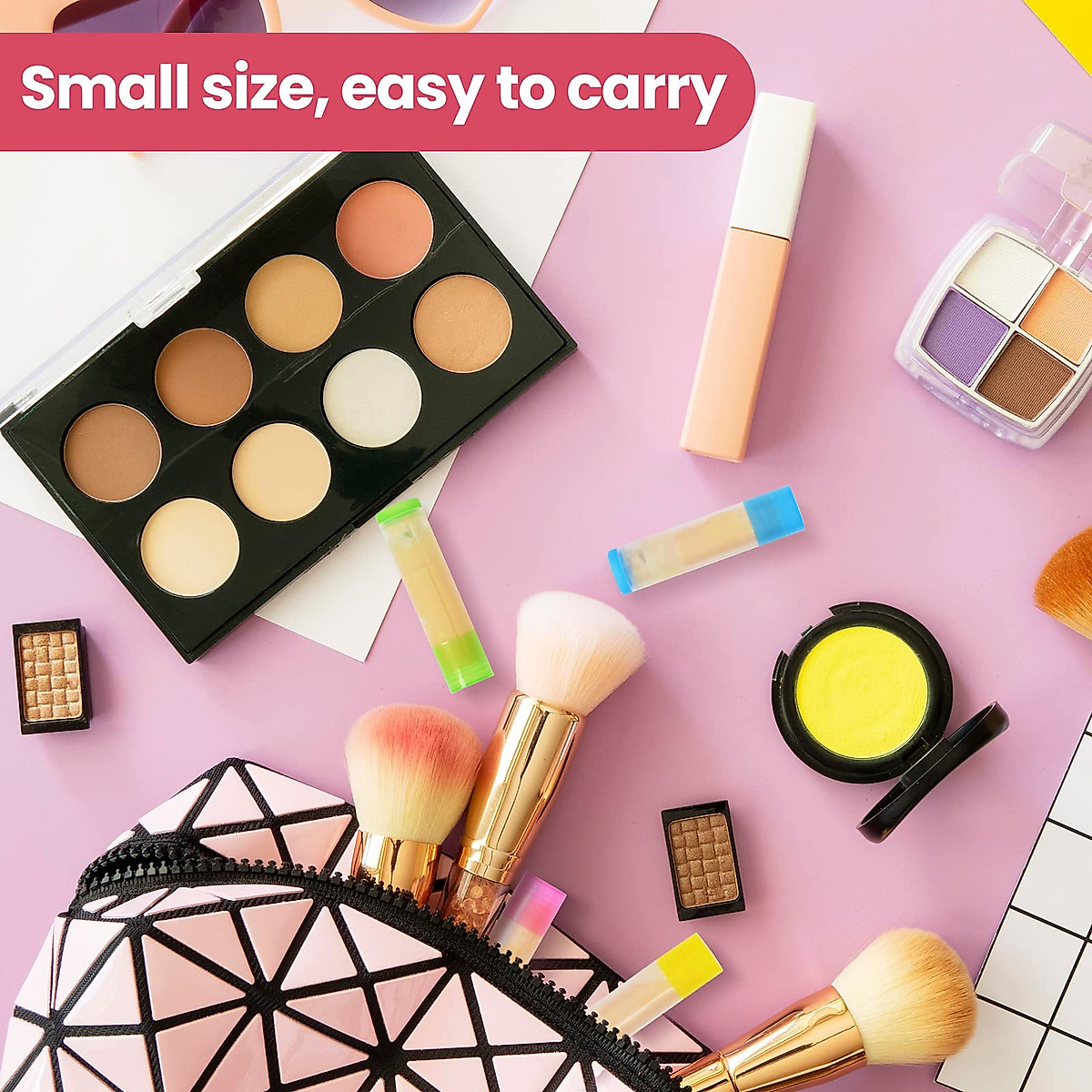 NUANNUAN Lip Balm Crafting Kit, 50 Pieces Empty Lipsticks Filling Tubes Mold Handmade Set Pallet with Scraper, DIY Lip Care Balms Making Tray and Spatula for Women Girl Cosmetics Makeup, Black