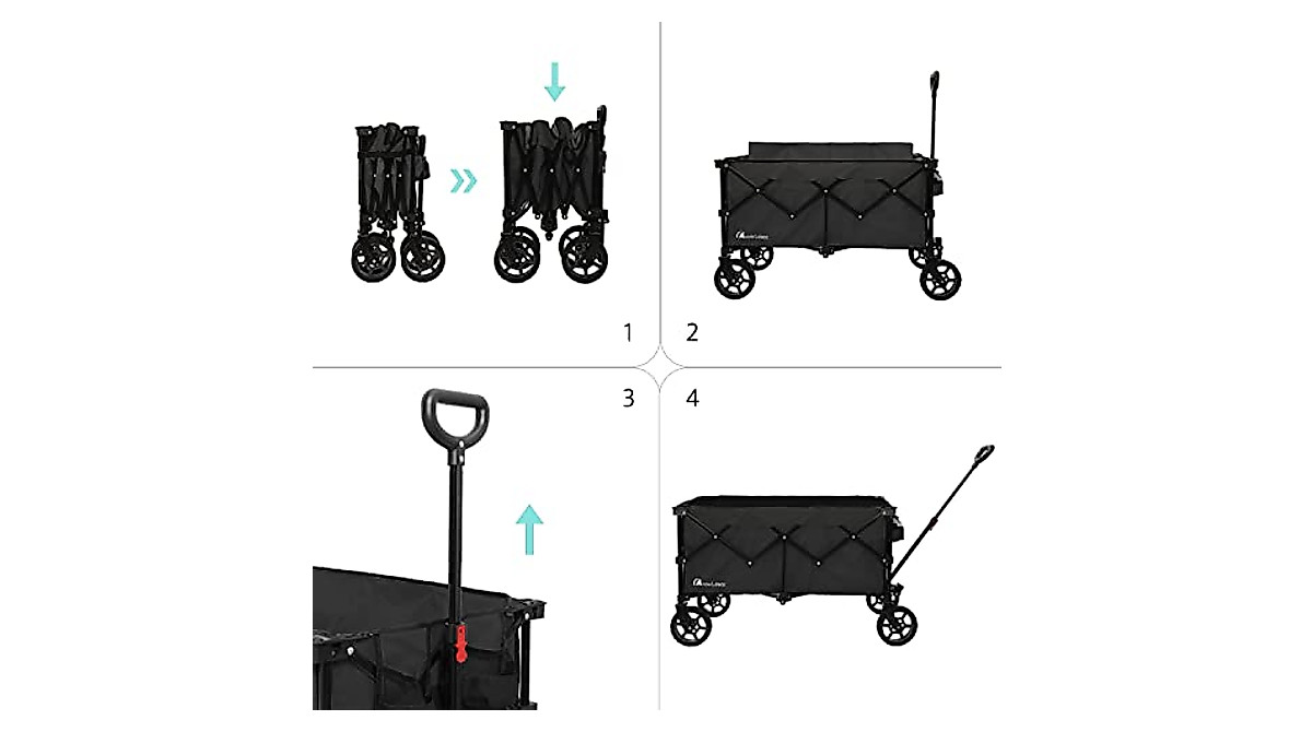 Heavy Duty Folding Cart – Moon Lence Collapsible Wagon