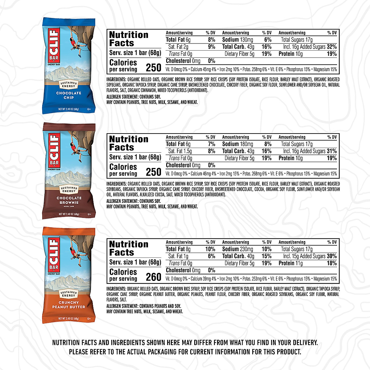 Clif Bar s + Mini Variety Pack, 1.0 Count, Plant-Based Snack Food Bars