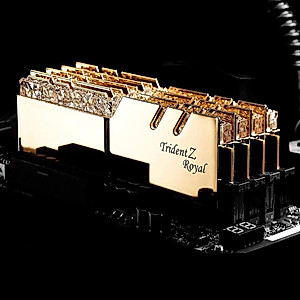 G.SKILL Trident Z Royal Series (Intel XMP) DDR4 RAM 32GB (2x16GB) 3200MT/s CL16-18-18-38 1.35V Desktop Computer Memory UDIMM - Gold (F4-3200C16D-32GTRG)