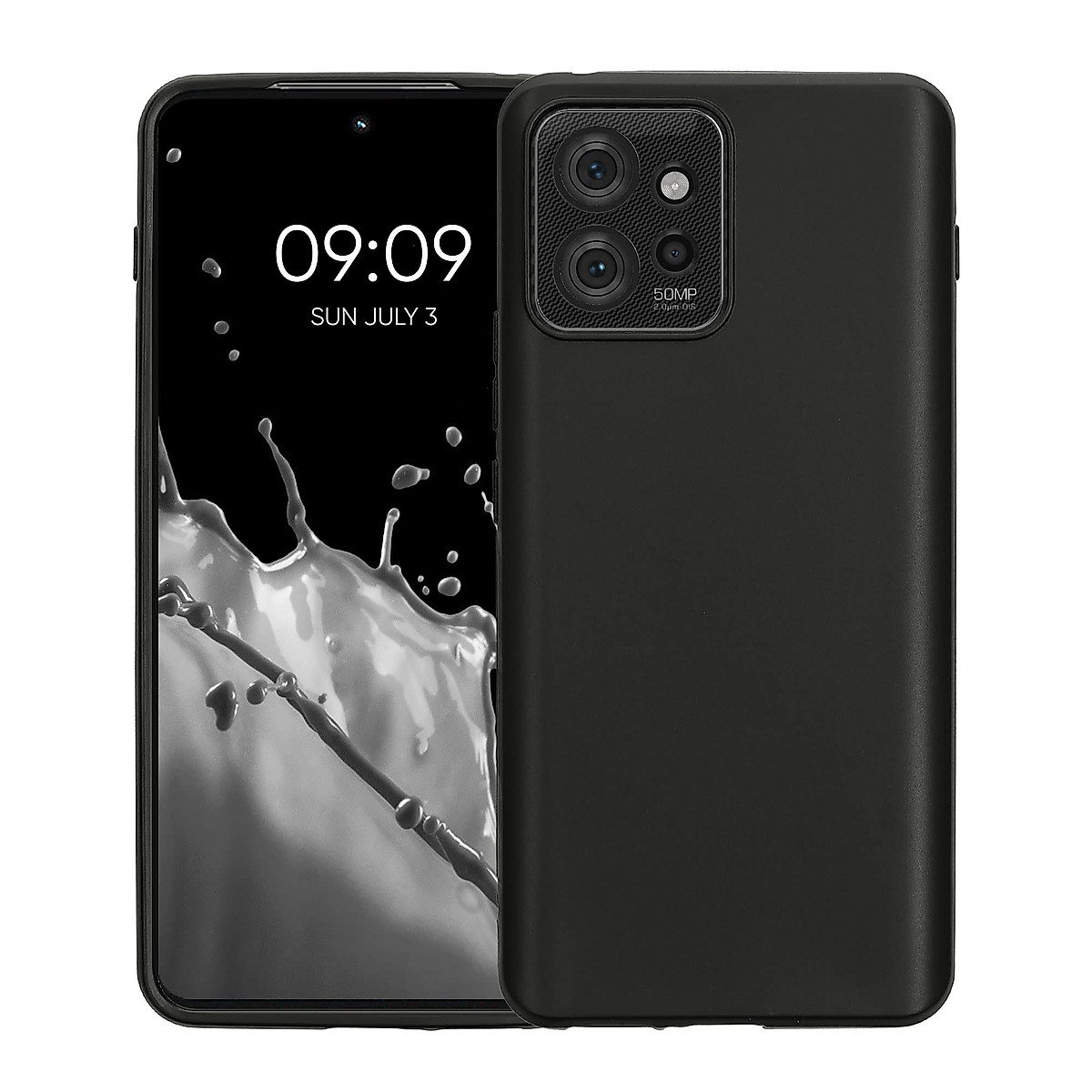 kwmobile Case Compatible with Motorola ThinkPhone Case - Soft Slim Protective TPU Silicone Cover - Black Matte