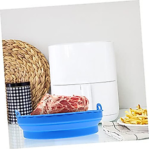 HEMOTON Air Cooker Silicone Pan Baking Sheets for Oven Nonstick Silicone Baking Pan Silicone Baking Mat Inner Pot for Air Reusable Steamer Air Fryer Basket Air Fryer Pads Air Fryer Mats