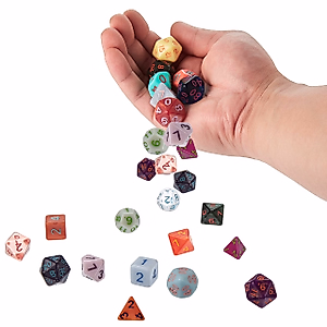 Series IV Set of 7 Tabletop RPG Dice| 7 Different Polyhedral Role Playing Dice per Set| TTRPG DND Dice| Cinderbloom