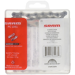 SRAM PC-1051 Chain - 10-Speed, 114 Links, Silver