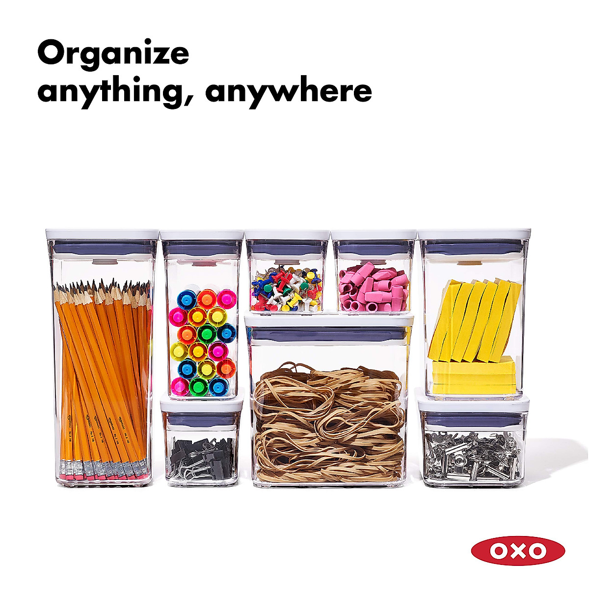 OXO Good Grips POP Container Set (3-PC Small Square + 4-PC Mini)